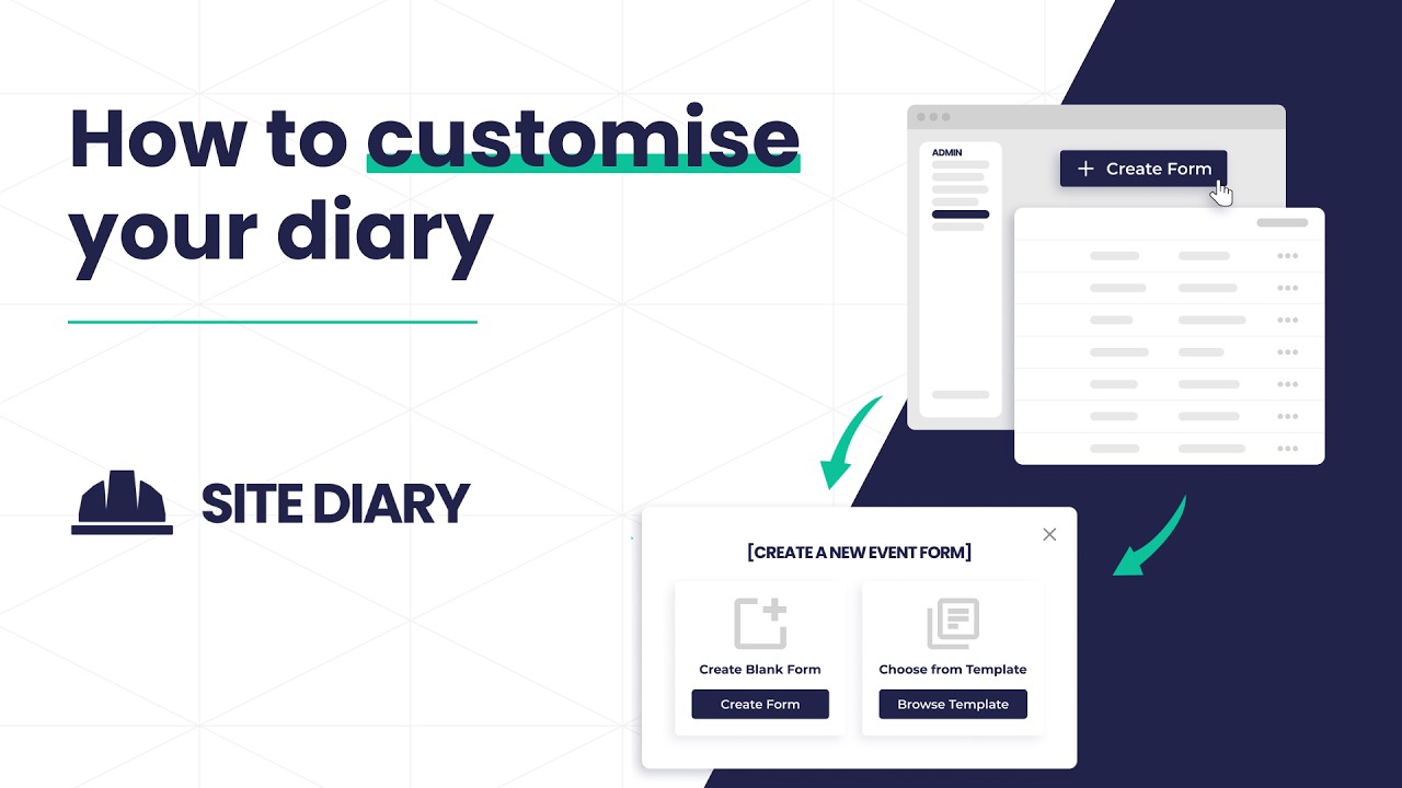 How to customise a diary - Site Diary - YouTube