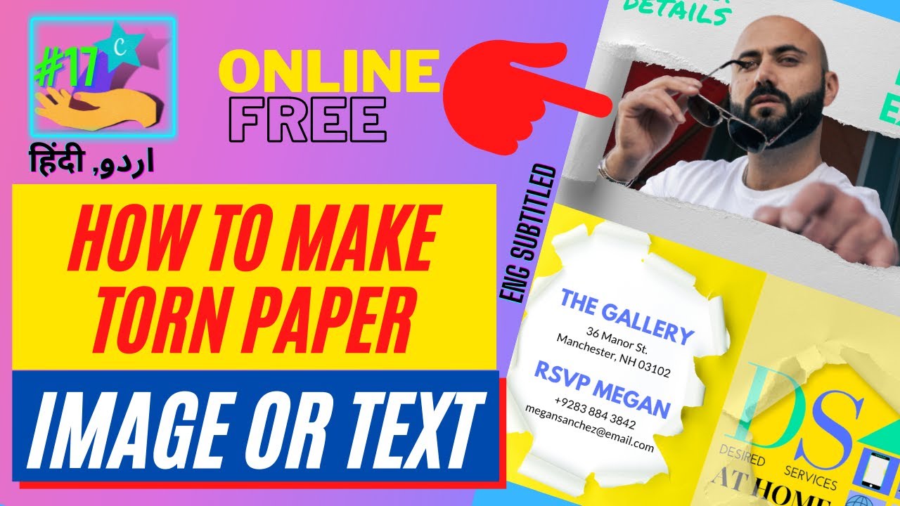 How to make torn paper effect in canva | Pop out a ripped paper hole ...