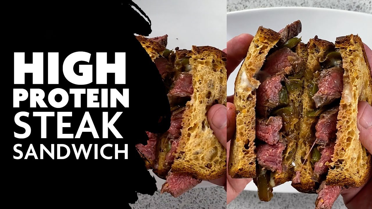 The Skinny Food Co - HIGH PROTEIN Steak Sandwich - YouTube