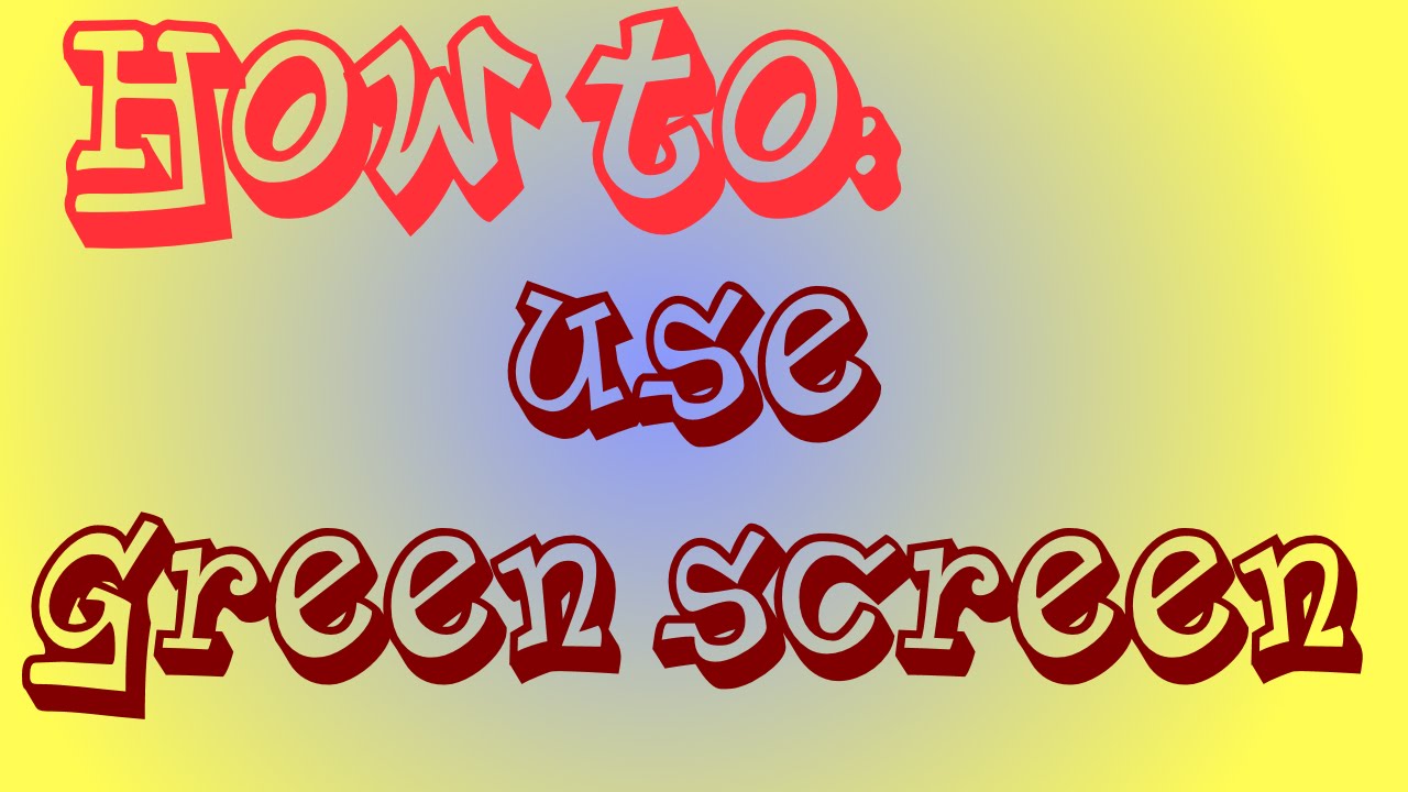 How to edit using Ultra Key - YouTube