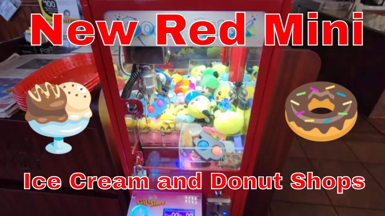 Mini claw machines In Ice Cream and Donut Shops - YouTube