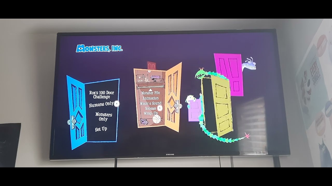 Monsters, Inc. 2009 UK Blu-ray Bonus Disc Menu Walkthrough - YouTube
