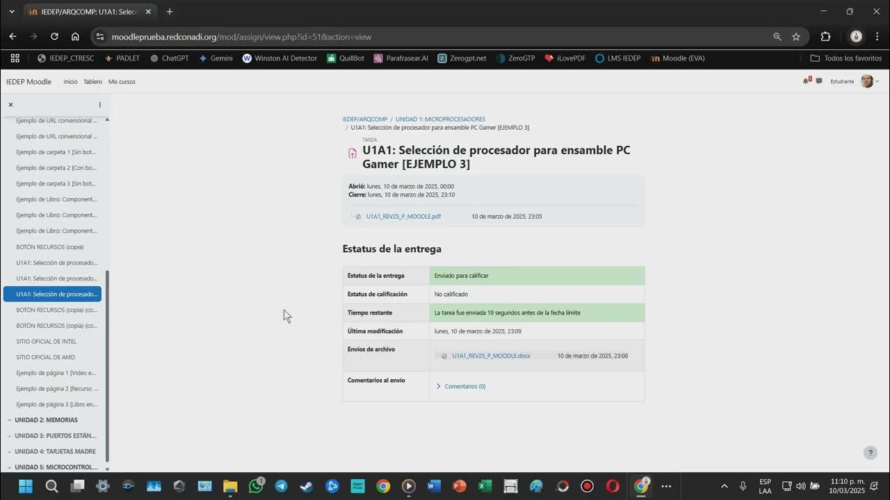 IEDEP - Tutoriales básicos de Moodle - Configuración de Bloque de Tarea (Parte 2) - YouTube