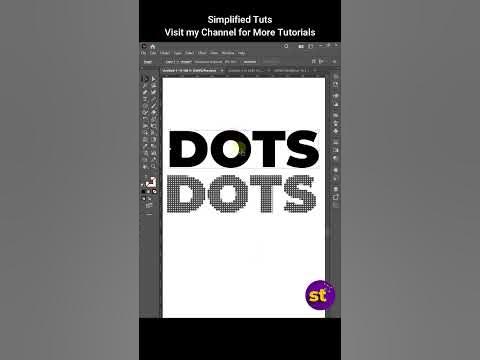 Dotted Text Effect in Illustrator #illustrator #illustratortutorial # ...