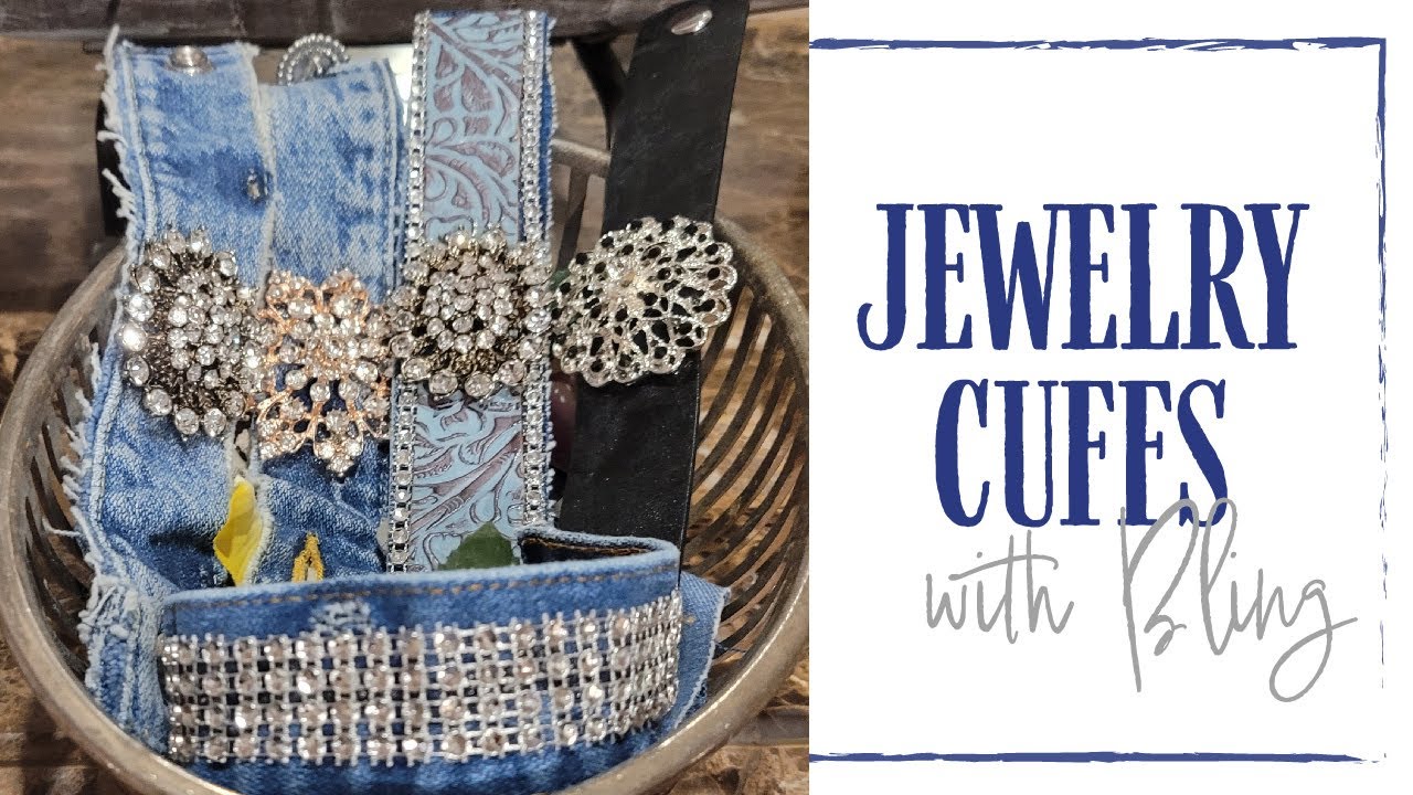 Jewelry Cuffs with Bling | DIY Jewelry - YouTube