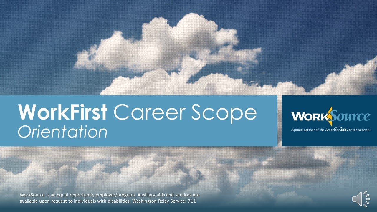 WorkFirst Career Scope Orientation Video - YouTube