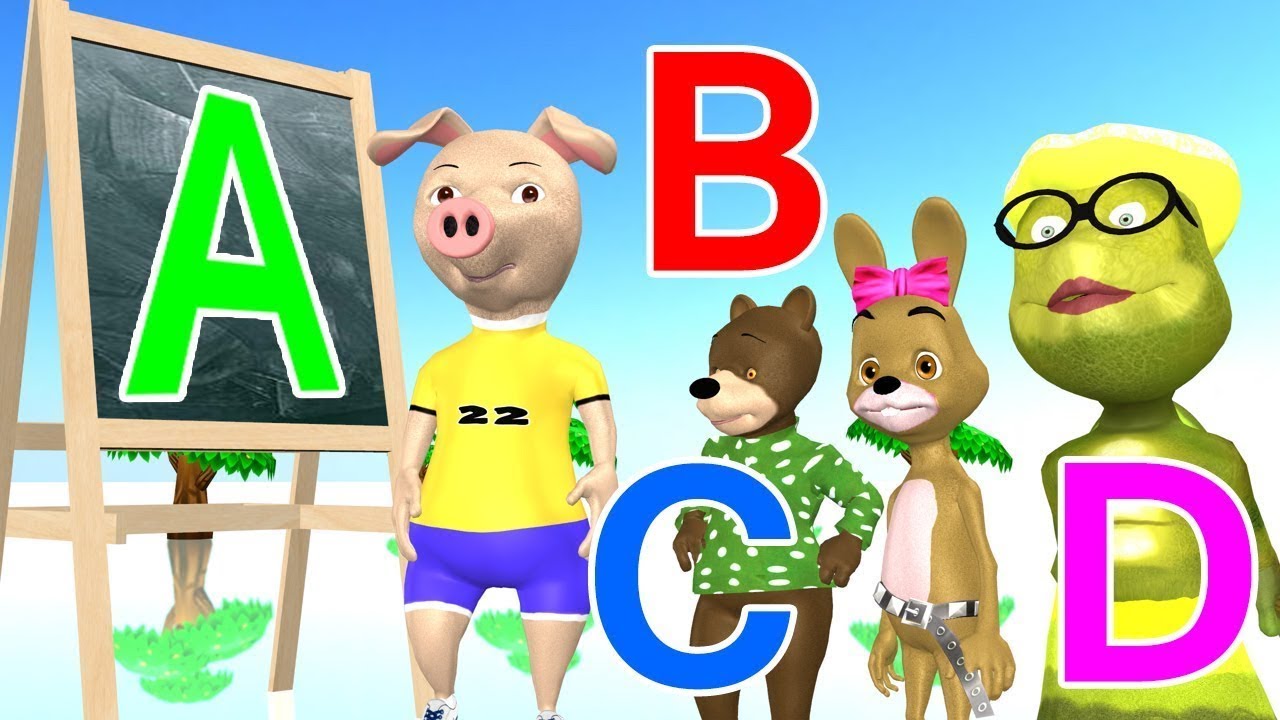 Elephant & Rabbit Learn ABC Song |Cartoon Animals For Kids | Maruthi ...