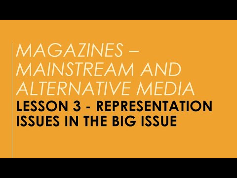 Lesson 3 Representation in The Big Issue - YouTube