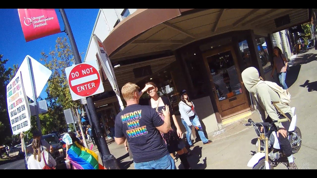 "What do you think of the sign?" Southern Oregon Pride Gospel Outreach ...