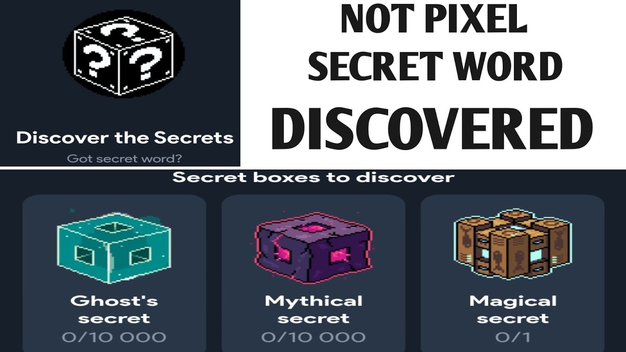 NOT PIXEL SECRET WORD REVEALED : Hurry up & Claim 512 Pixel - YouTube