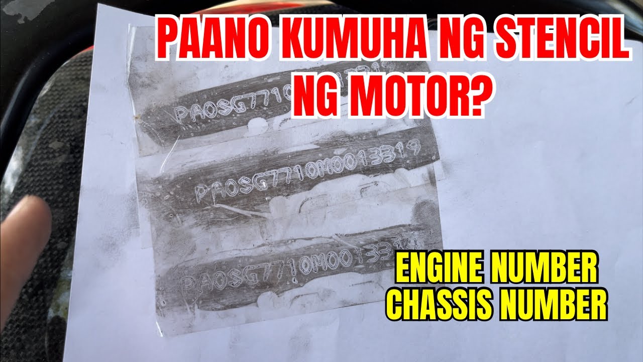 PAANO KUMUHA NG STENCIL SA MOTOR NATIN FOR RENEWAL REQUIREMENTS. - YouTube