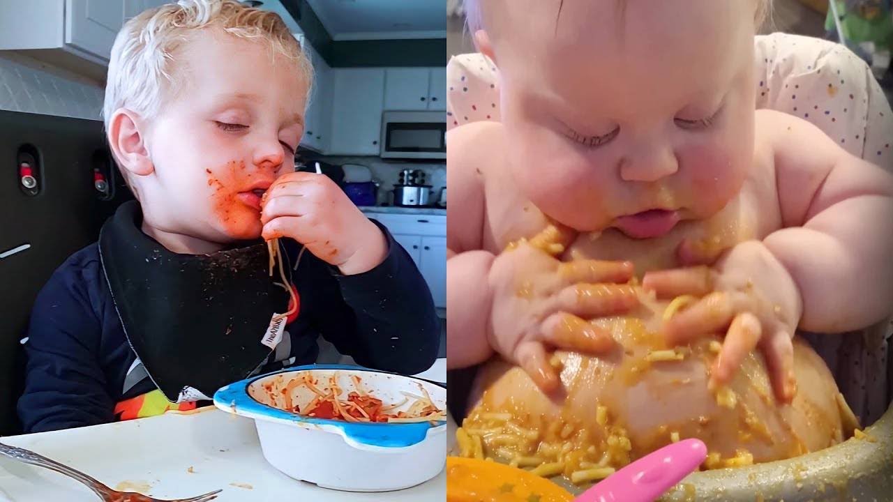Funny Babies Eating Spaghetti Compilation | Funny Babies | Keep Smiling ...