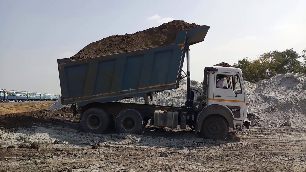 Super power of Tata 2518 bs4 tipper - YouTube