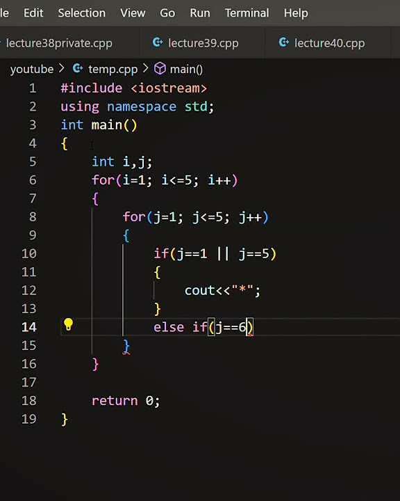 Star pattern 🌟 to print letter W in C++ #programming #coding #shorts #tutorial #youtubeshorts ...