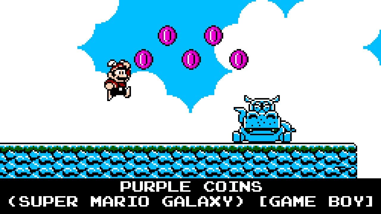 Purple Coins (Super Mario Galaxy) [8-bit, Game Boy] - YouTube