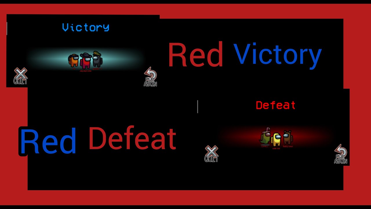 Among Us : Red Victory And Red Defeat I (Mr. Imposter & Ms. Crewmate ...