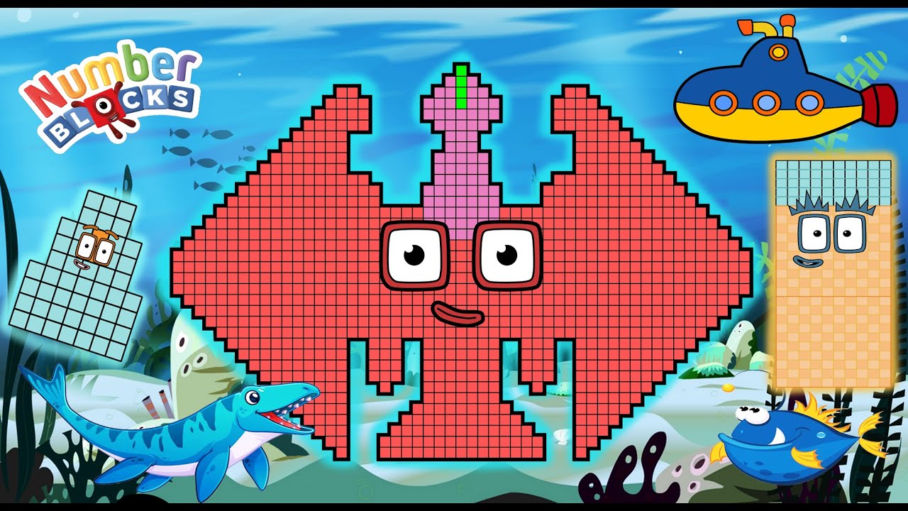 Numberblocks Puzzle Tetris Game 1084 ASMR UNDERSEA Fanmade Animation ...