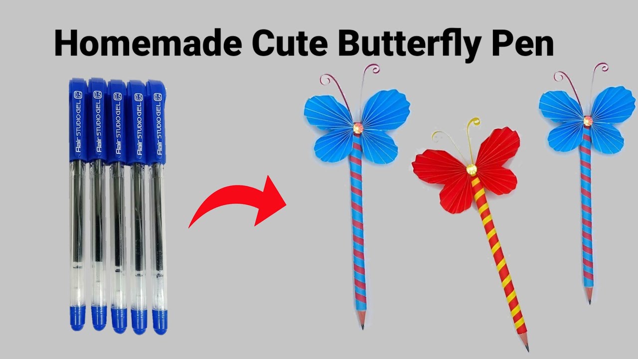 How to make Beautiful Pen Decoration/Diy Homemade Pen decoration/Easy ...