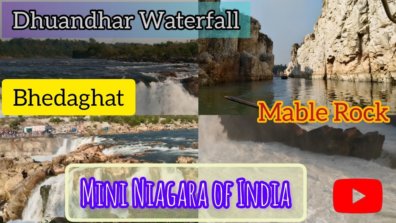Bhedaghat Dhuandhar waterfall | Bhedaghat aerial view | Dhuandhar ...