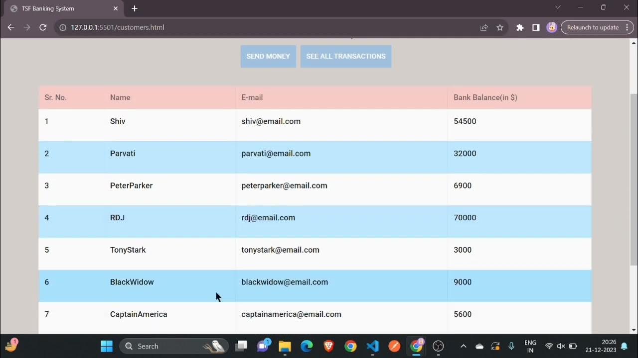 Banking Management System Using HTML, CSS and JAVASCRIPT. - YouTube