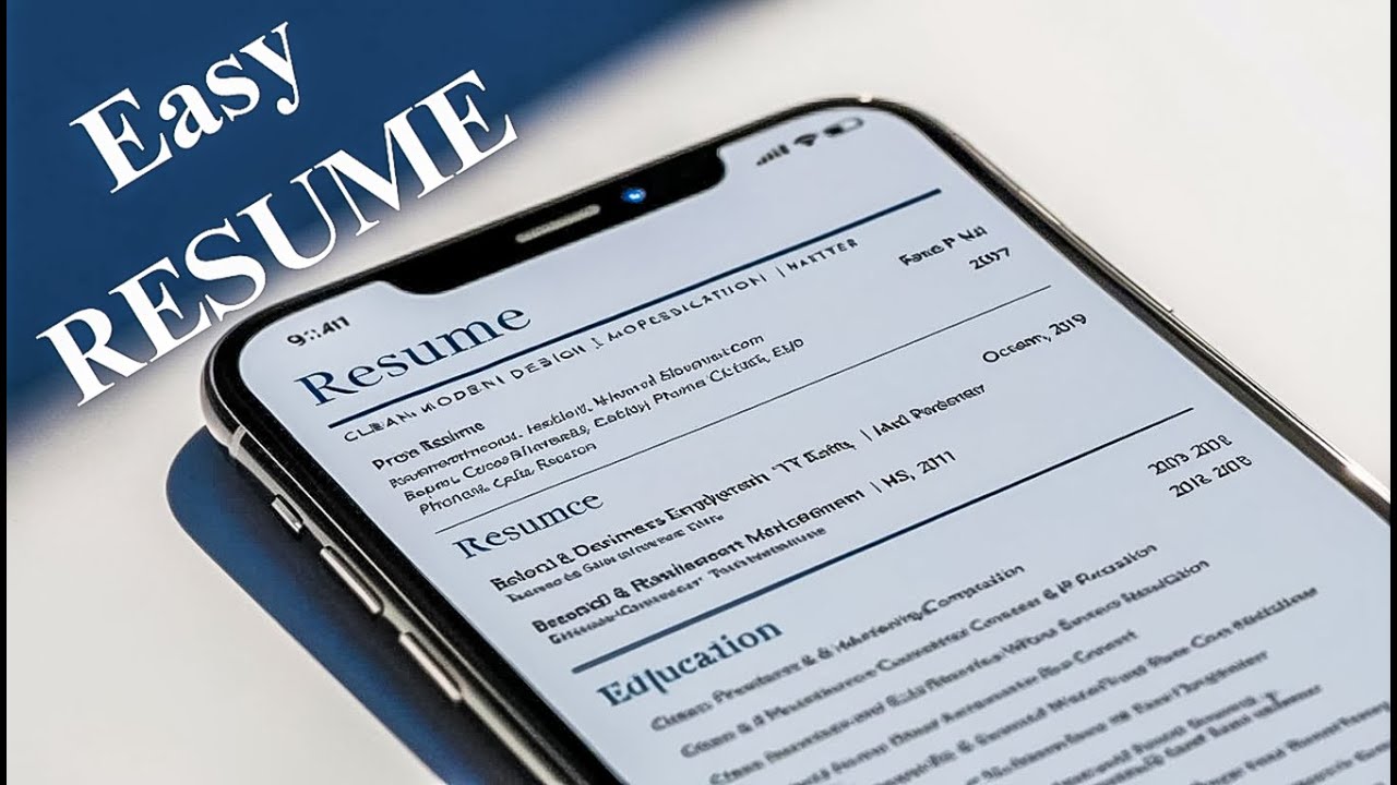 How To Make A Resume On iPhone - YouTube
