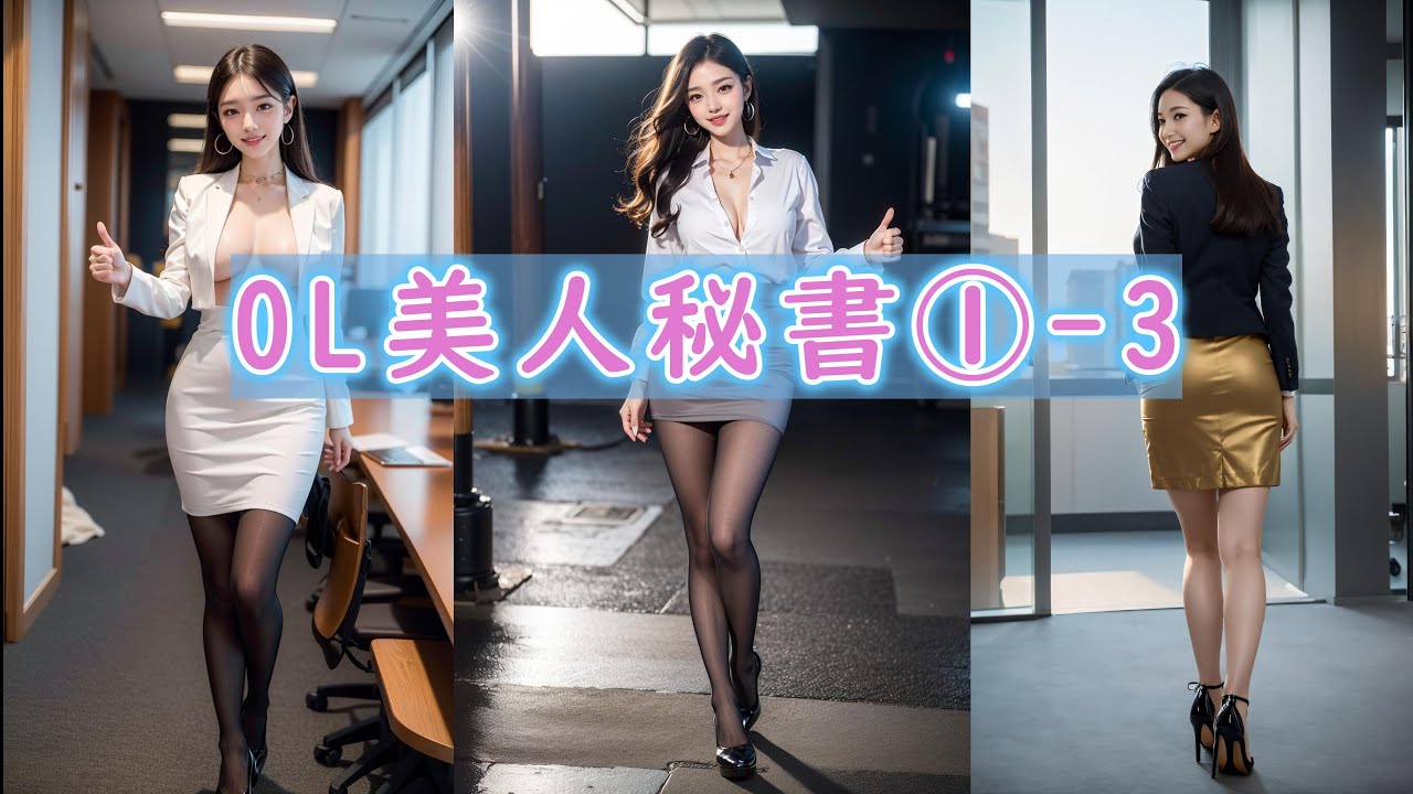 【AI art】OL美人秘書①-3 OL미인비서、OLbeautiful secretary - YouTube