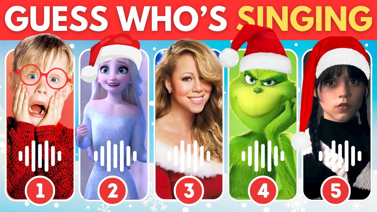 Guess Who’s SINGING🎤🔊 CHRISTMAS Edition 🎅🎄| Mariah Carey, Grinch ...