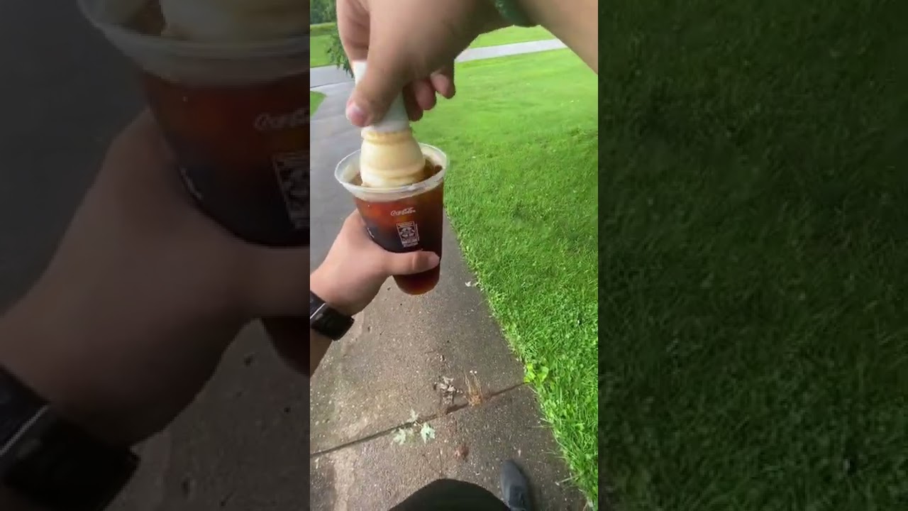 McDonald's Iced Coffee Float #shorts - YouTube
