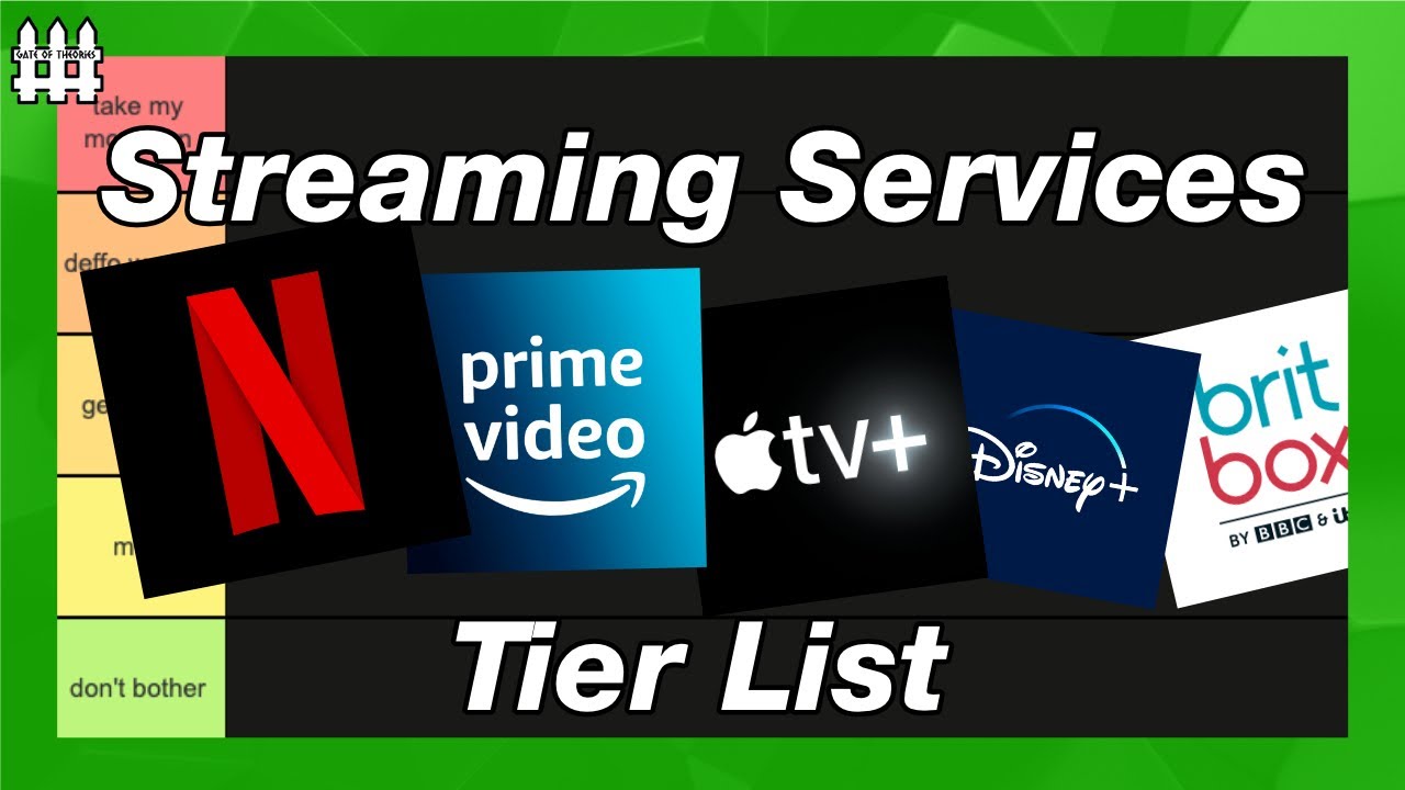Streaming Services Tier List - YouTube