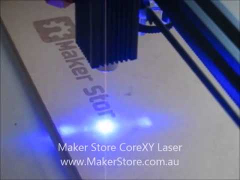 Laser Cutter First Test - YouTube