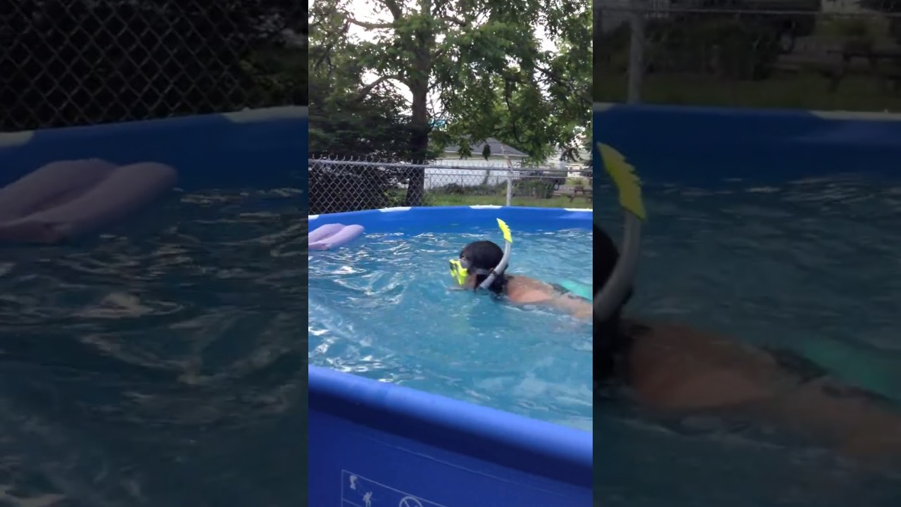 snorkeling summer 2017 in swimming pool - YouTube