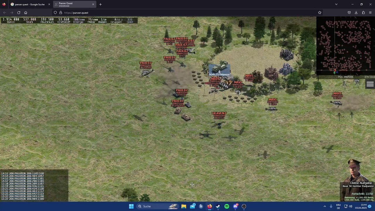 Panzer Quest mit Eric, die Map erobern macht mit!! - YouTube