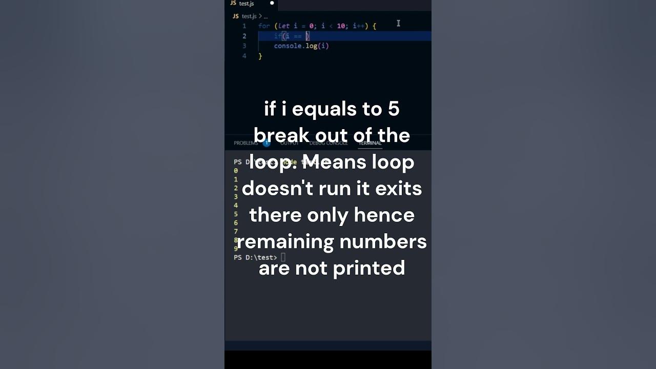 How To Use Break And Continue Statements In Javascript Api Coding Nodejs Backend Database
