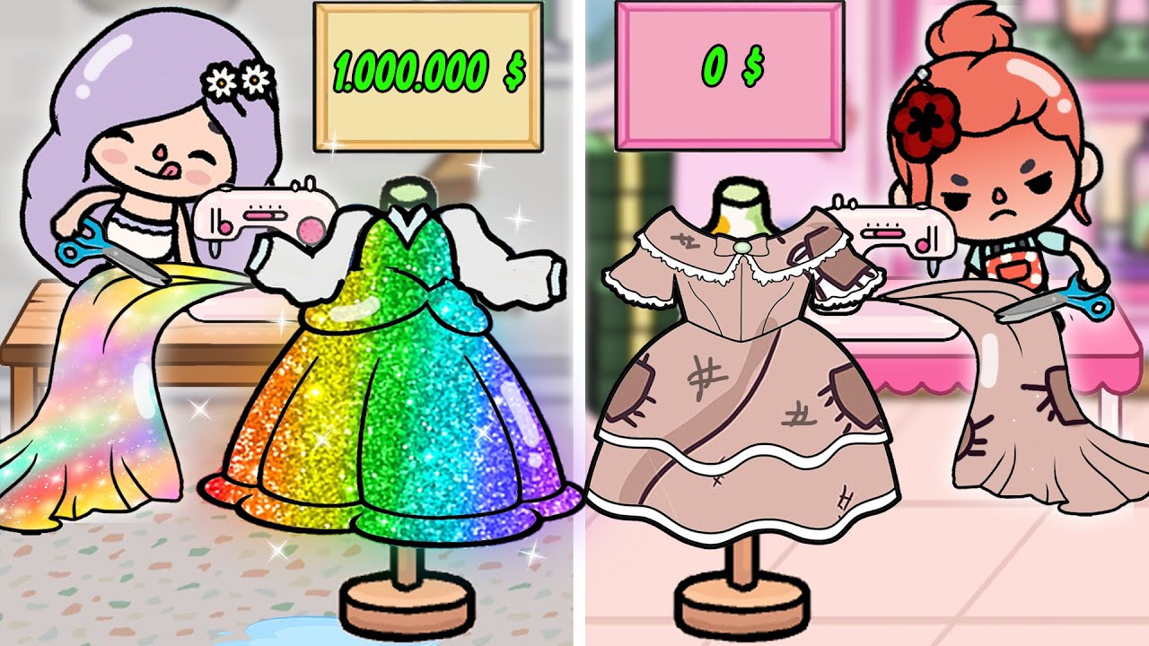 $1 Dress VS $1.000.000 Dress| Toca Life Story |Toca Boca - YouTube