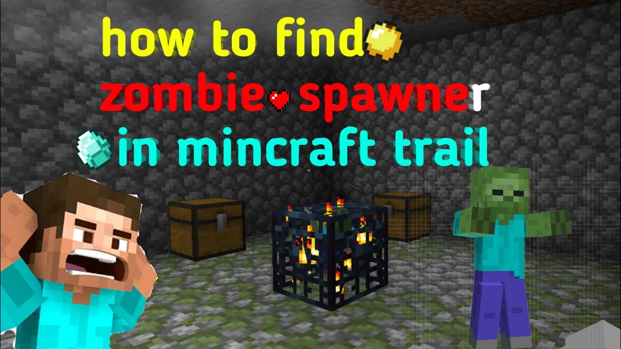 how to find zombie spawner in mincraft trail pe 1.20+ #minecraft #viral ...