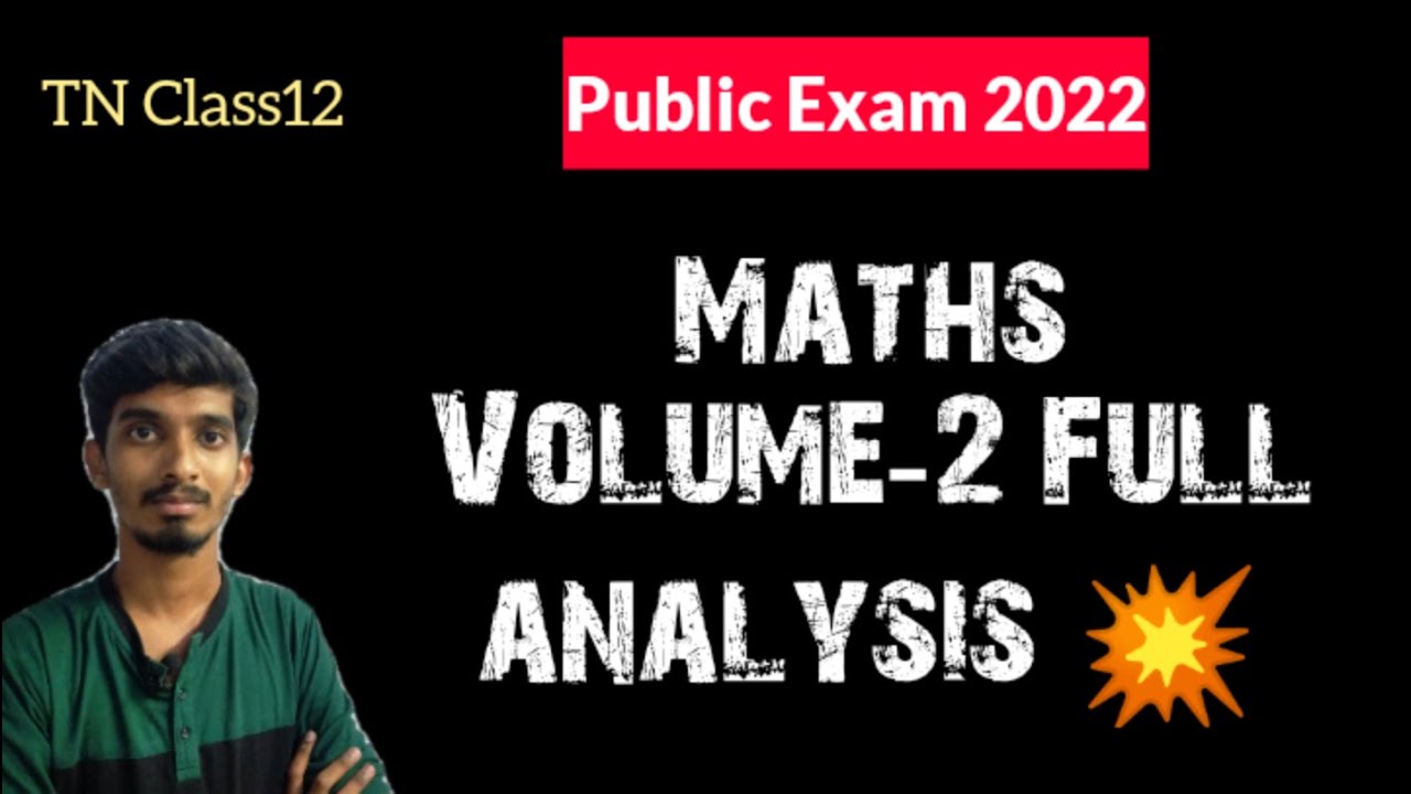 12th maths Volume-2 Full analysis 💥 - YouTube
