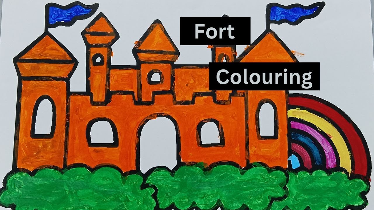 Fort Drawing, Painting, Coloring for Kids and Toddlers | Learn | Chitti ...