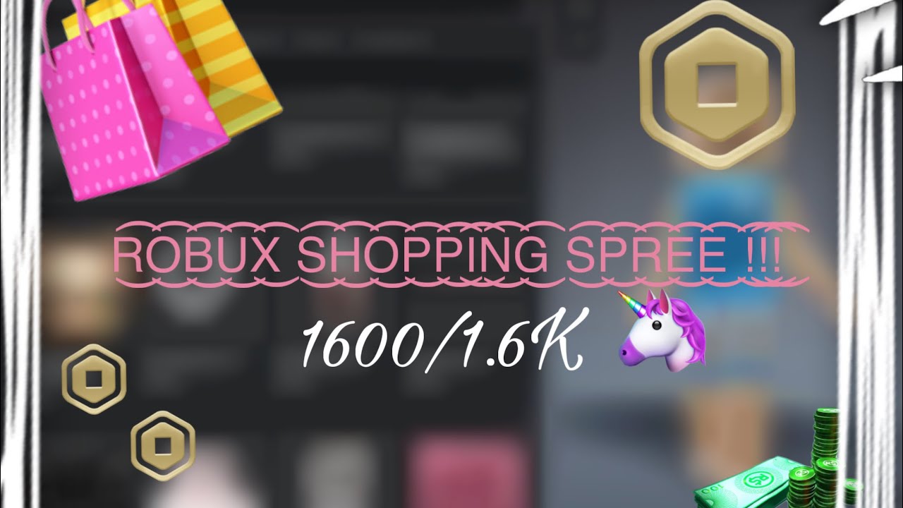 ROBUX SHOPPING SPREE 🛍️ (1600/1.6K) ||unicorn gamer|| #roblox # ...