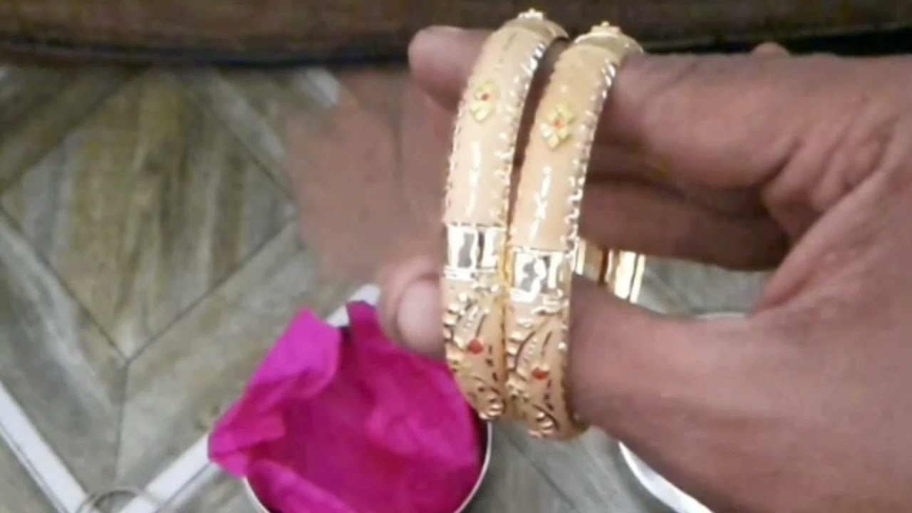 new stylish ladies gold Chudi (bangle) - YouTube