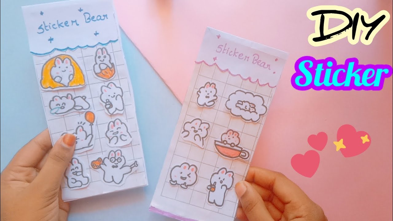 DIY sticker / DIY sticker at home / handmade DIY sticker / paper craft ...