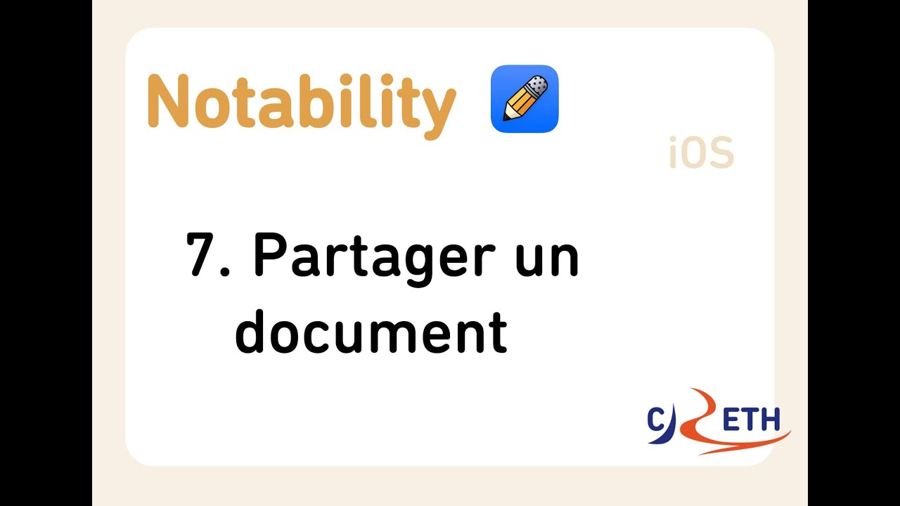 Notability - 7 - Partager un document - YouTube
