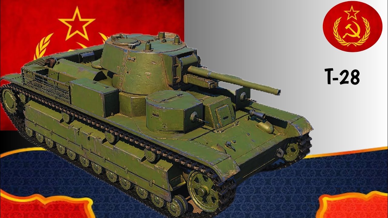 Review T-28 tank sedang uni Soviet /tank company - YouTube