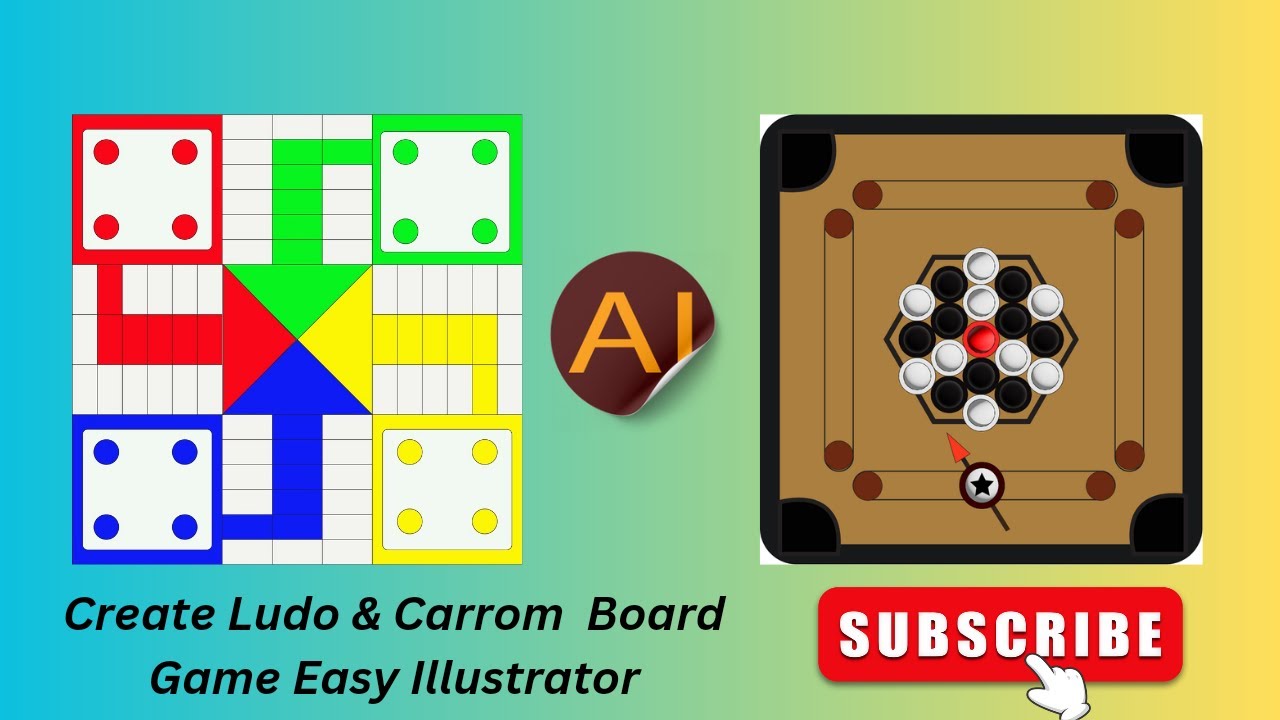 "Create Ludo & Carrom Board Designs in Adobe Illustrator | Full ...