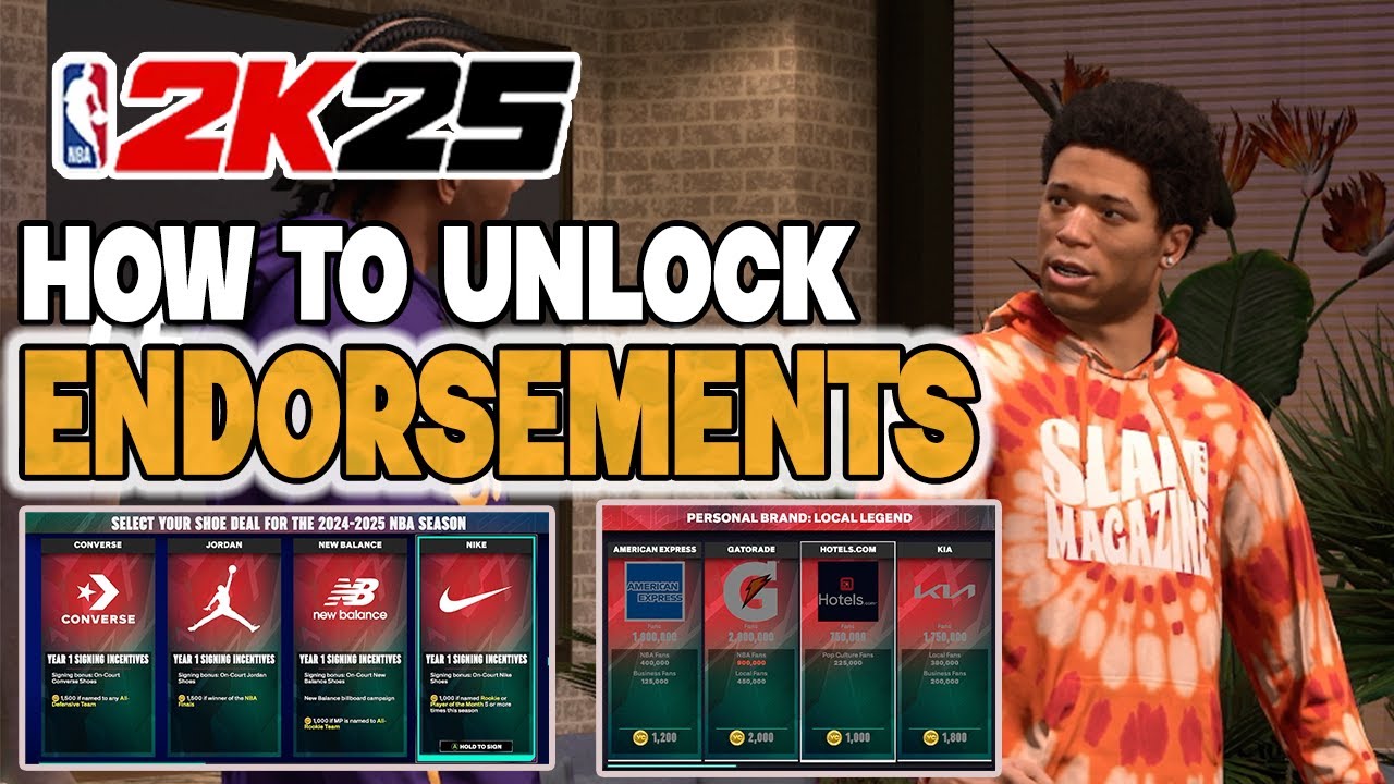 How to Unlock Endorsements to get VC and FREE SHOES in NBA 2K25 - YouTube