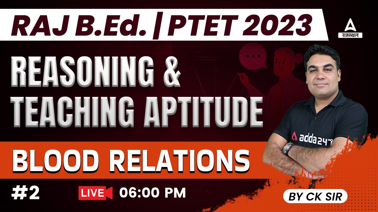 Blood Relation for PTET Online Classes 2023 | BSTC Reasoning & Teaching ...