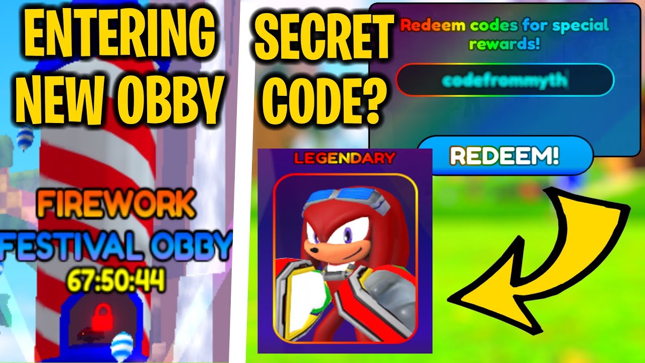 SECRET CODE FOR ADVENTURE KNUCKLES AND HOW TO ENTER SECRET NEW OBBY ...