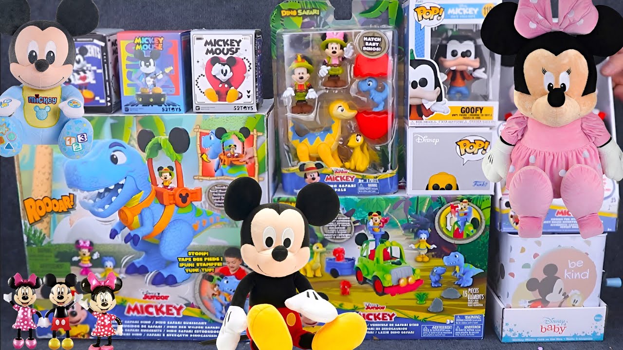 Mickey Mouse Toys Collection Unboxing Review | Mickey Dinosar | Mickey ...
