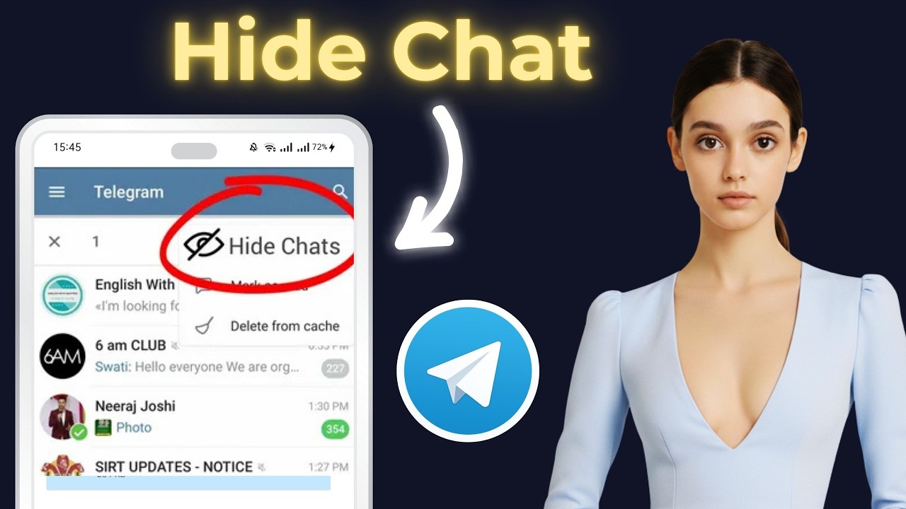 How To Telegram App Hide Chat - YouTube