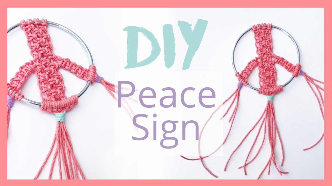 DIY Macrame Peace Sign | Hemptique - YouTube