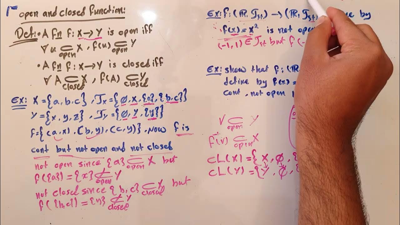 مقدمة في التبولوجي المحاضرة 27 : open and closed function - YouTube